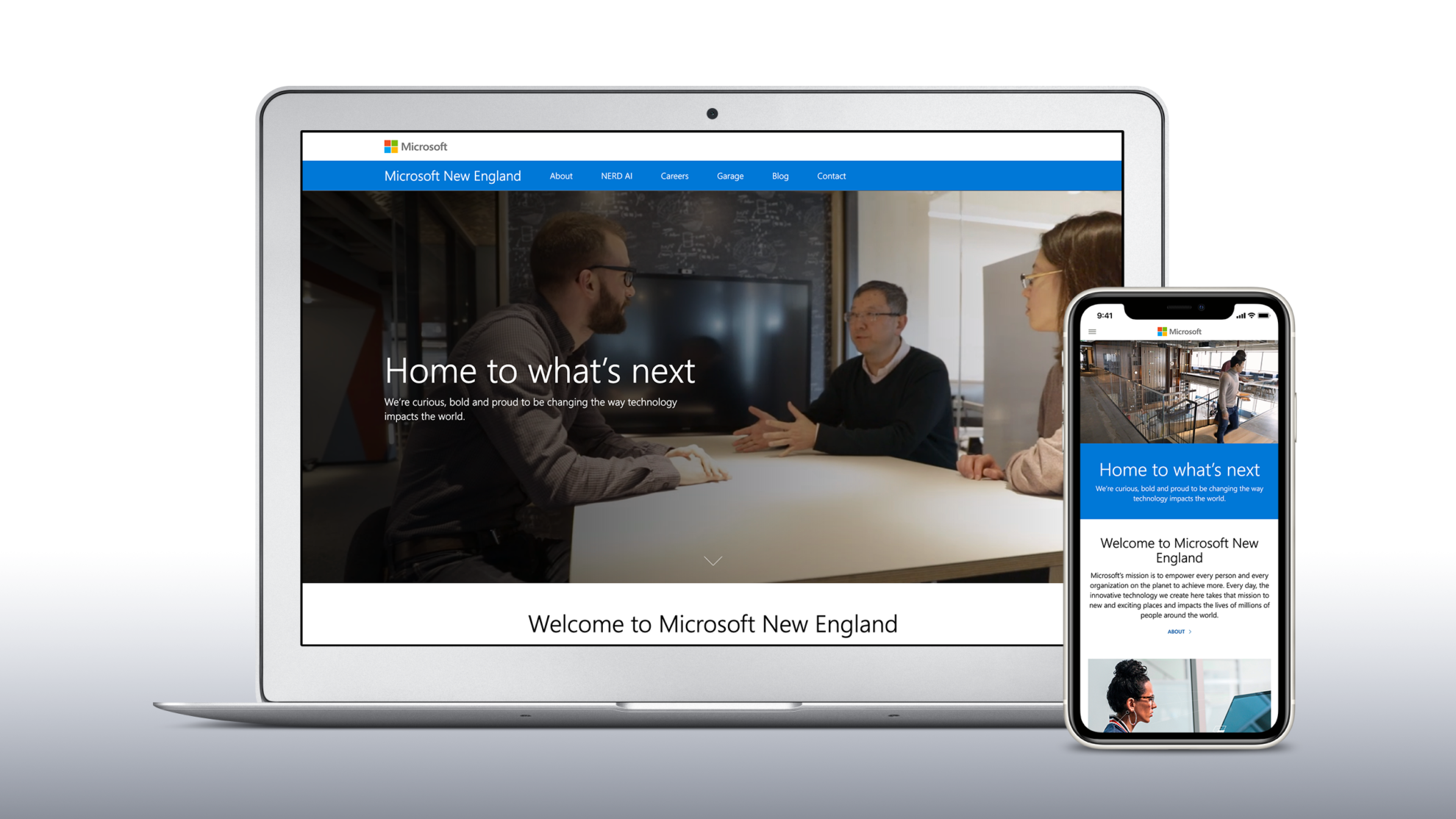 Microsoft New England Website Design - Doubleknot Creative